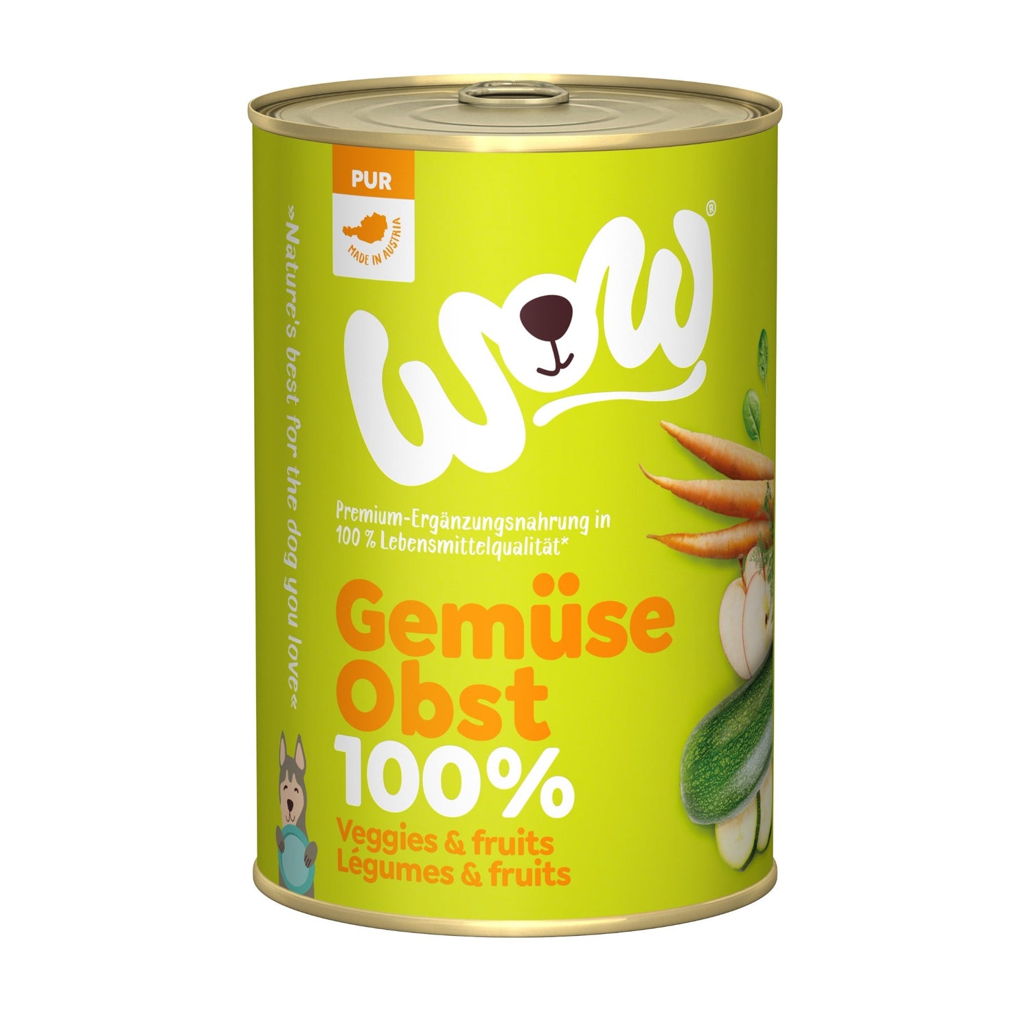 WOW Hundefutter 100% Gemüse & Obst Pur